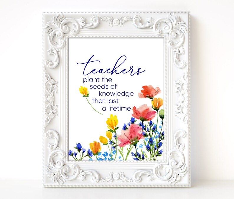 Teachers Plant the Seeds of Knowledge PRINTABLE, Teacher Appreciation ...