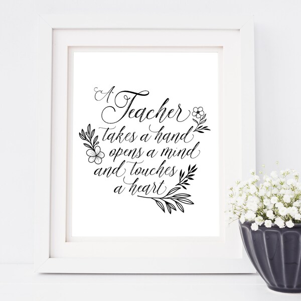 Teacher Takes a Hand - Etsy