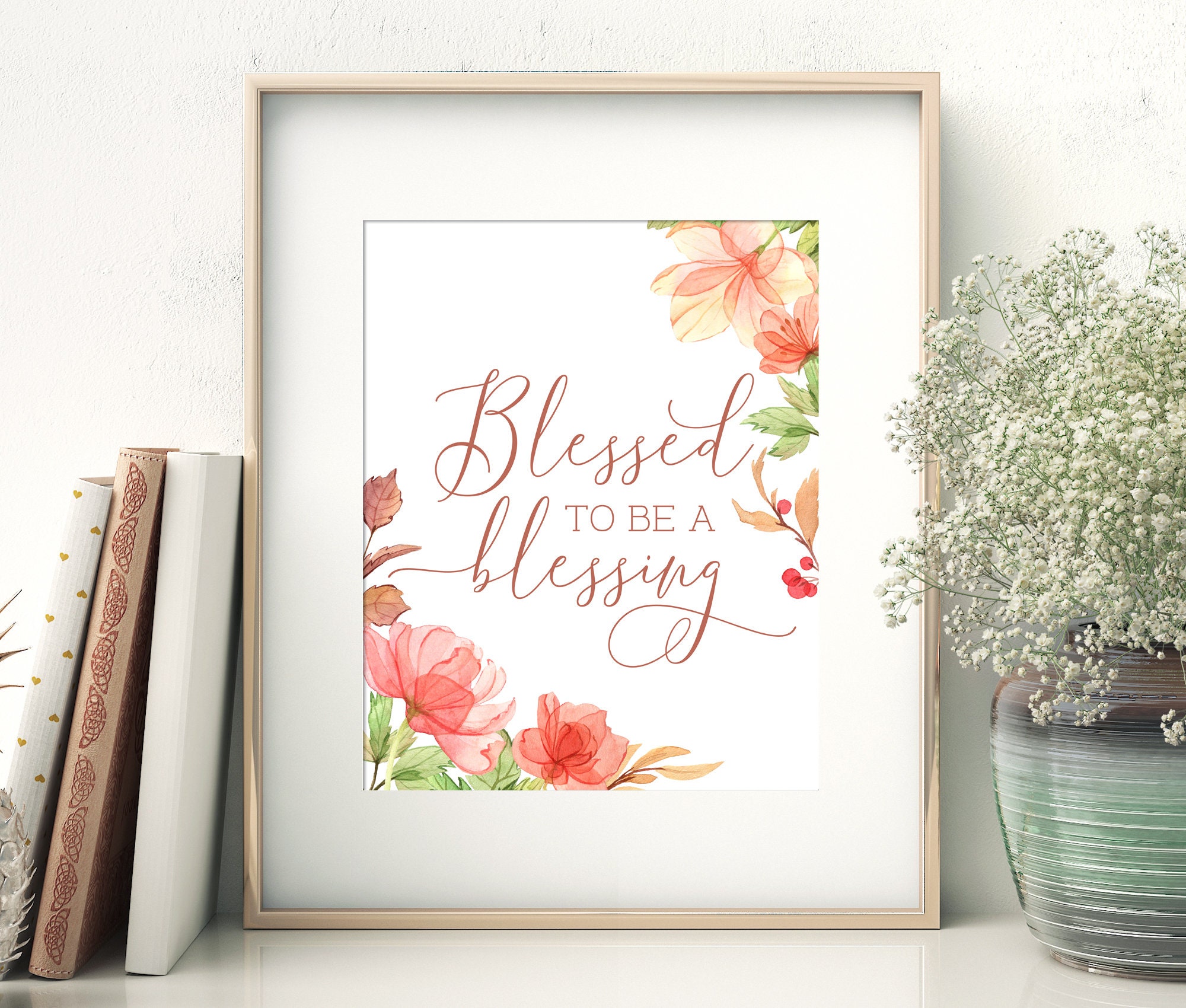Blessed to Be A Blessing PRINTABLE, Biblical Wall Art and Christian ...