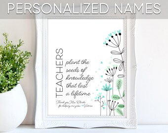 Teachers Plant the Seeds of Knowledge Teacher Printable - Etsy