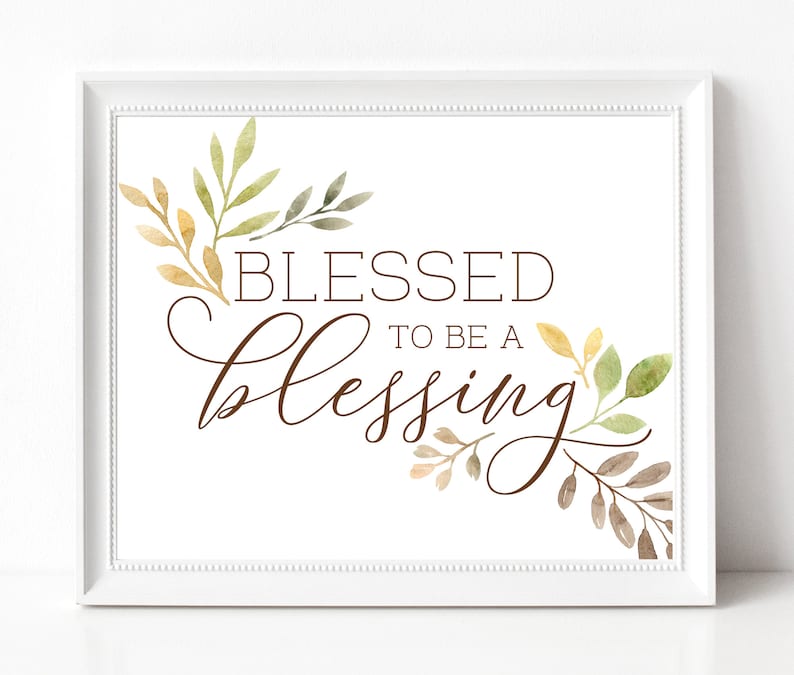 Blessed to Be A Blessing PRINTABLE, Autumn Sign for Fall Table Decor ...
