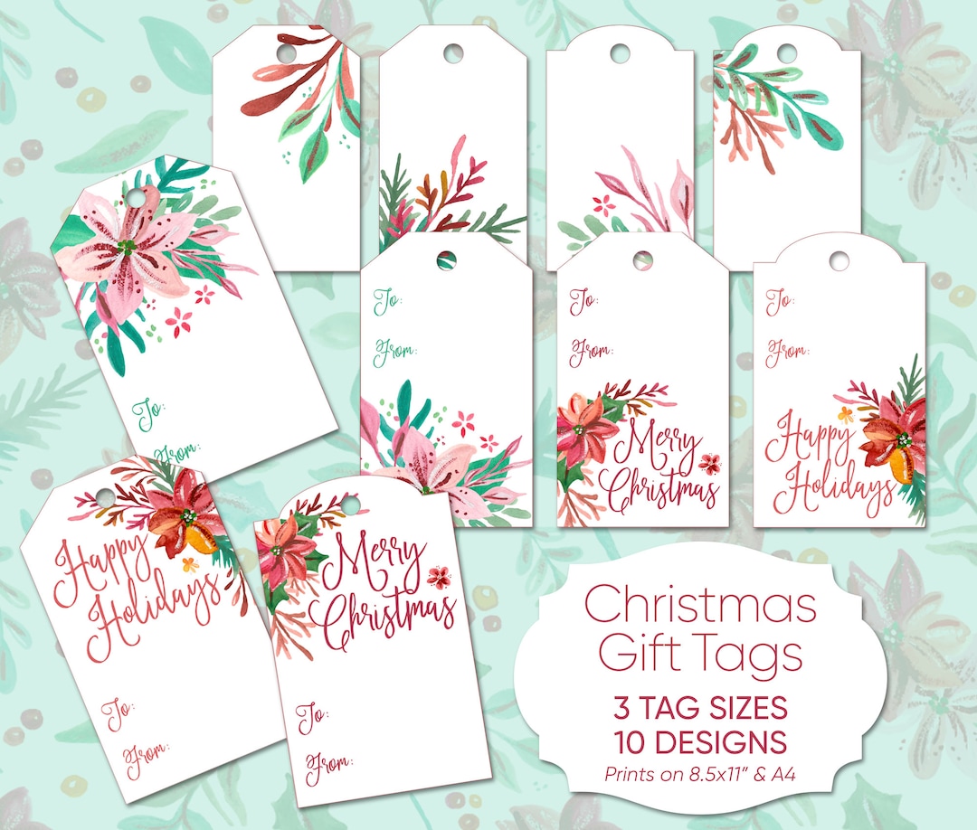 PRINTABLE CHRISTMAS TAGS for Hanging Tags and Holiday Stickers ...