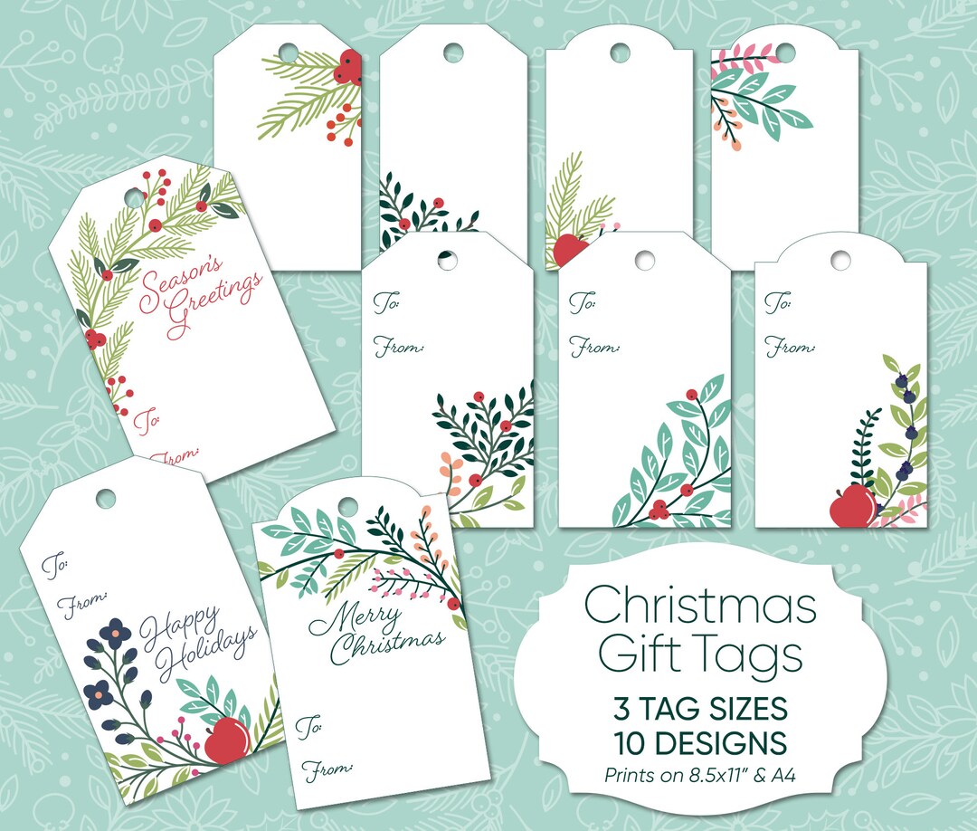 PRINTABLE CHRISTMAS TAGS for Hanging Tags and Holiday Stickers ...