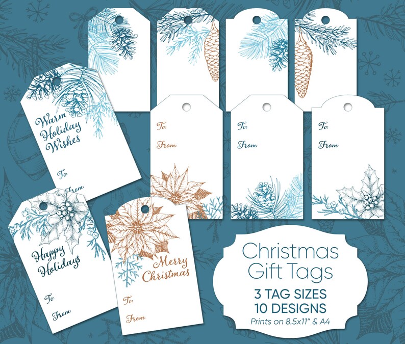 PRINTABLE CHRISTMAS TAGS for Hanging Tags and Holiday Stickers ...