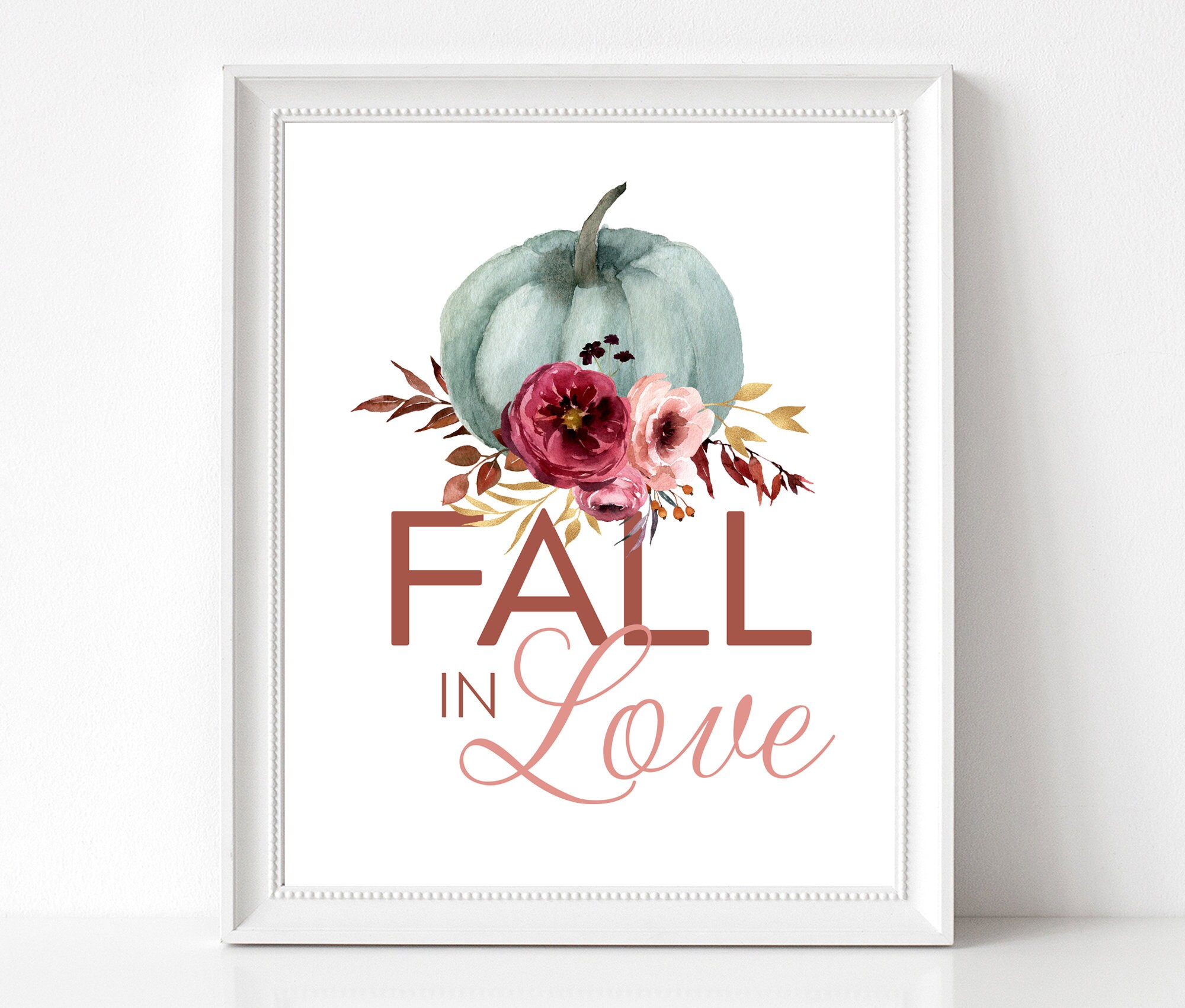 FALL IN LOVE Printable Autumn Digital Print for Fall Table - Etsy UK