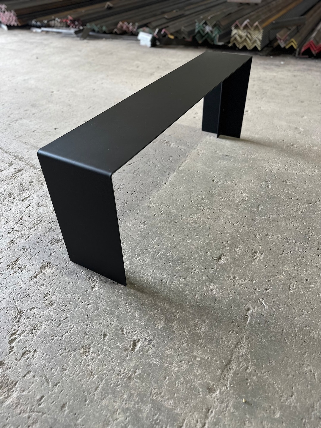 Powder Coated Larger Metal Bench - One Piece- Modern - Etsy