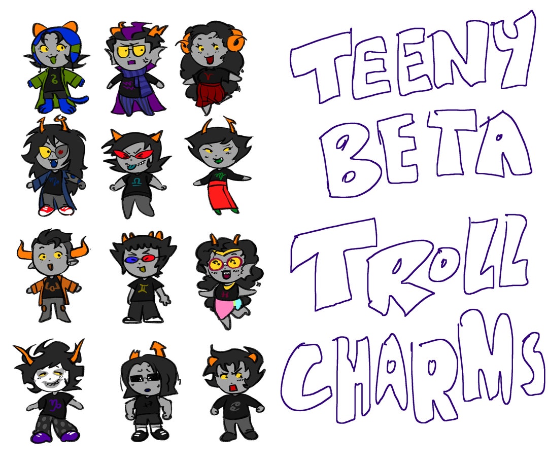 Teeny Beta Troll Charms Stickers - Etsy