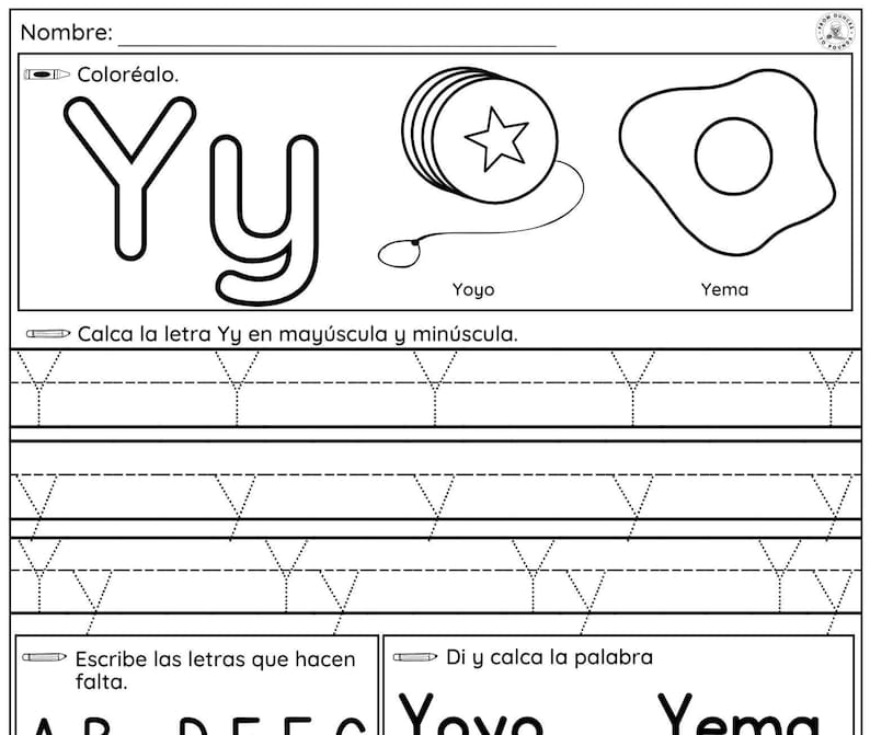 Learning the Alphabet in Spanish Activity Book: 27 Pages + Educational ...