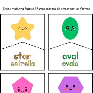 Shapes/las Formas: Educational Poster and Activity Set (english-spanish ...