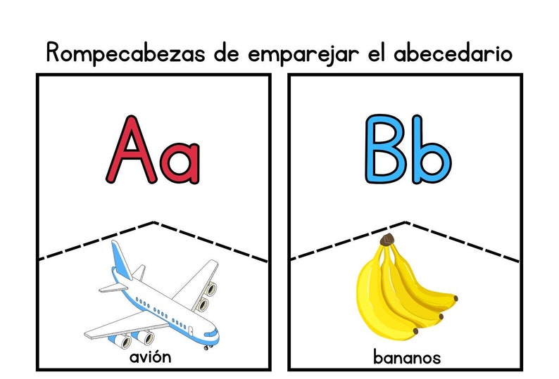 Printable Match the Alphabet With Me Puzzle/ Rompecabezas De Emparejar ...