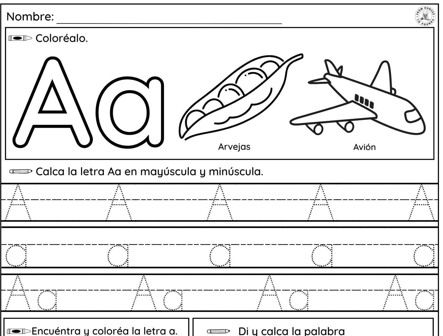 Learning the Alphabet in Spanish Activity Book: 27 Pages + Educational ...