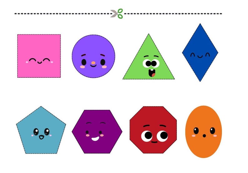 The Shapes Bilingual Educational Poster (english-spanish Digital ...