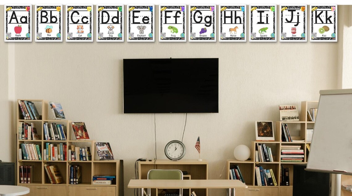 Classroom Decor: Alphabet & Numbers 1-20 Posters (46 Pages, 8.5"x11 ...