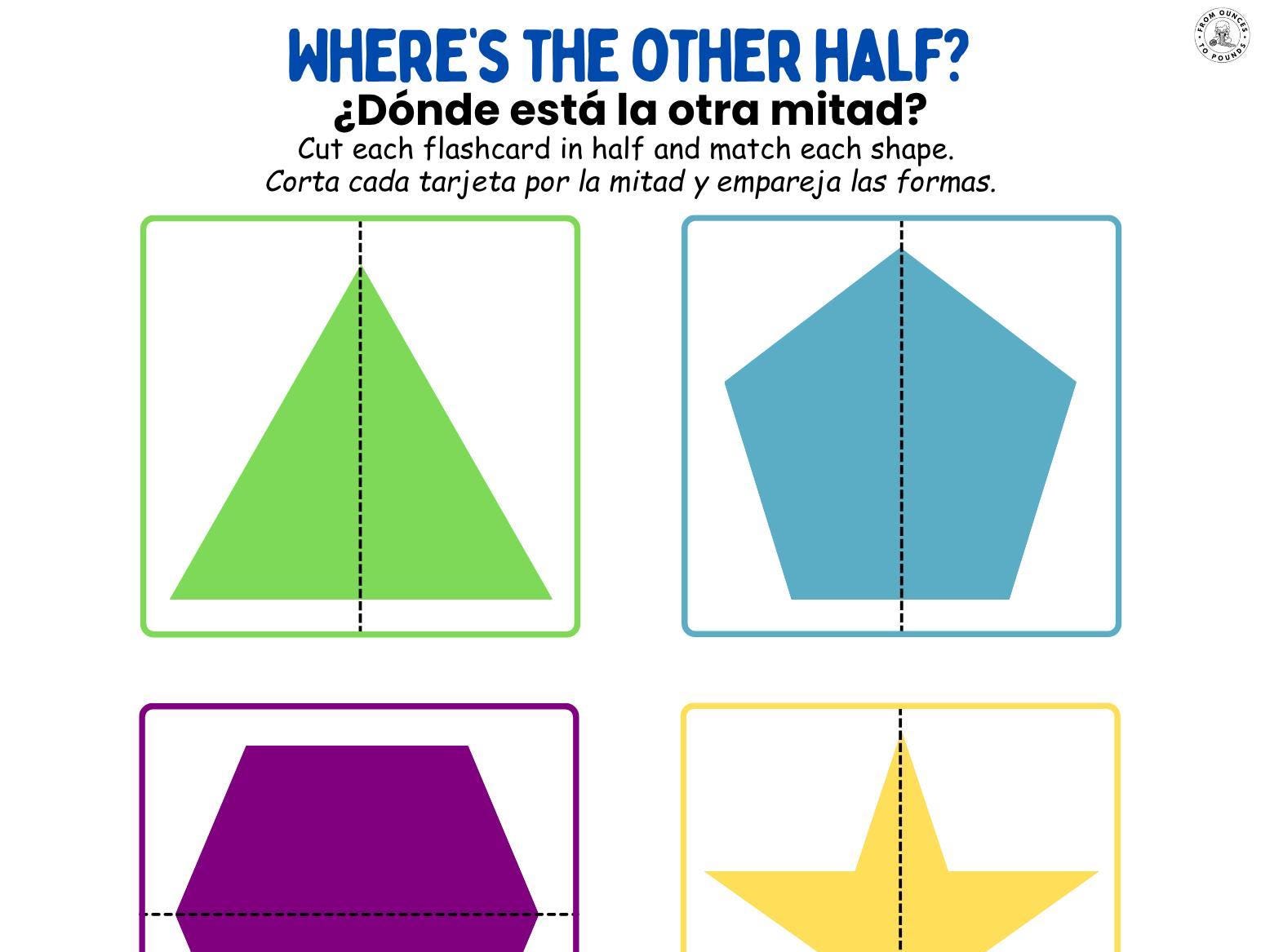 Shapes/las Formas: Educational Poster and Activity Set (english-spanish ...