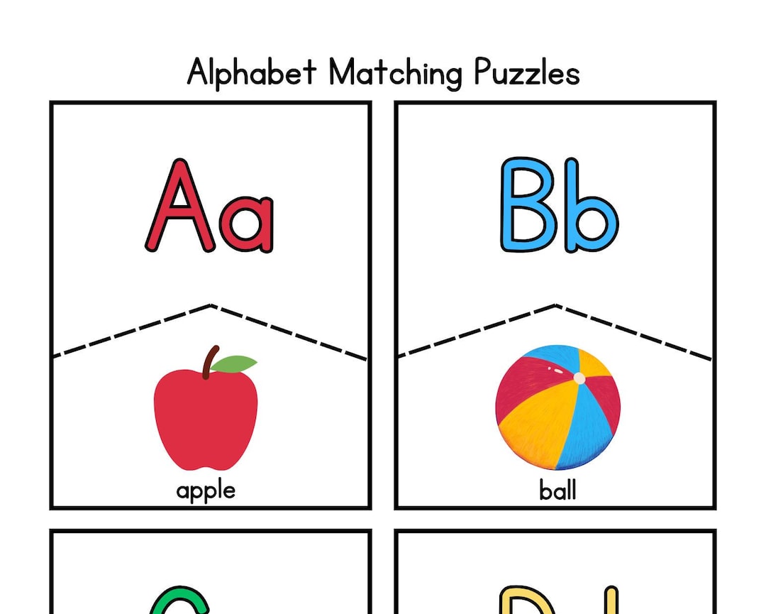 Printable Match the Alphabet With Me Puzzle (english & Spanish ...