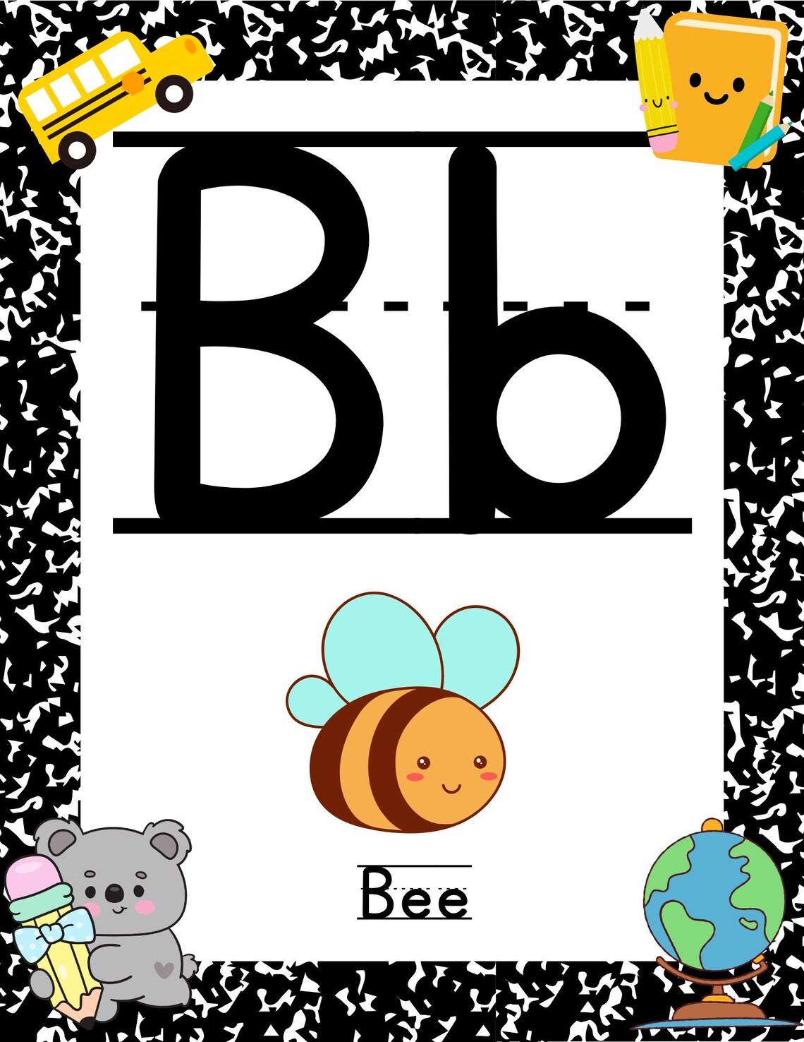 Classroom Decor: Alphabet & Numbers 1-20 Posters (46 Pages, 8.5"x11 ...