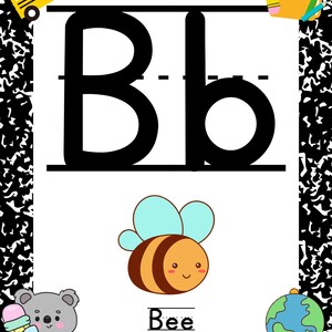 Classroom Decor: Alphabet & Numbers 1-20 Posters (46 Pages, 8.5"x11 ...