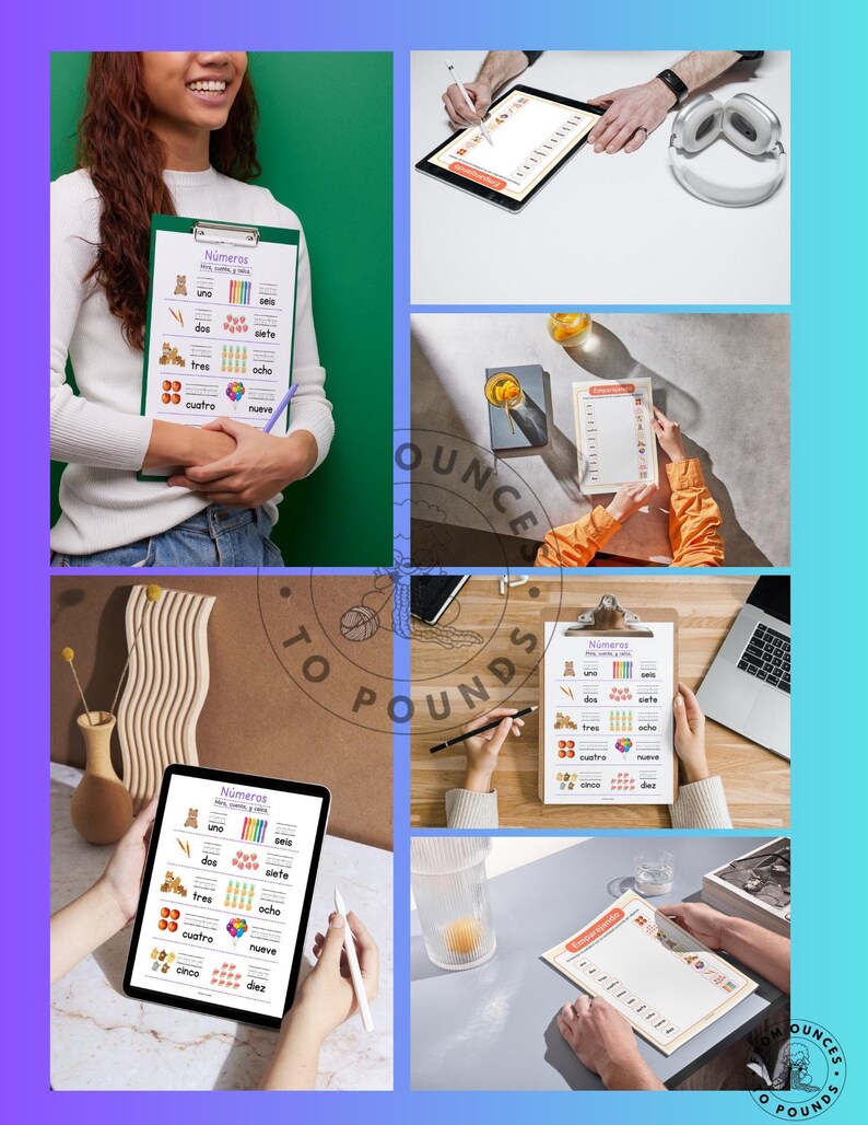 Tracing and Matching Numbers 1-10 Printable Worksheet in Spanish ...