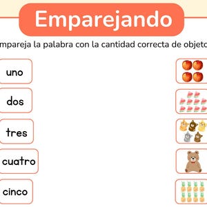 Tracing and Matching Numbers 1-10 Printable Worksheet in Spanish ...
