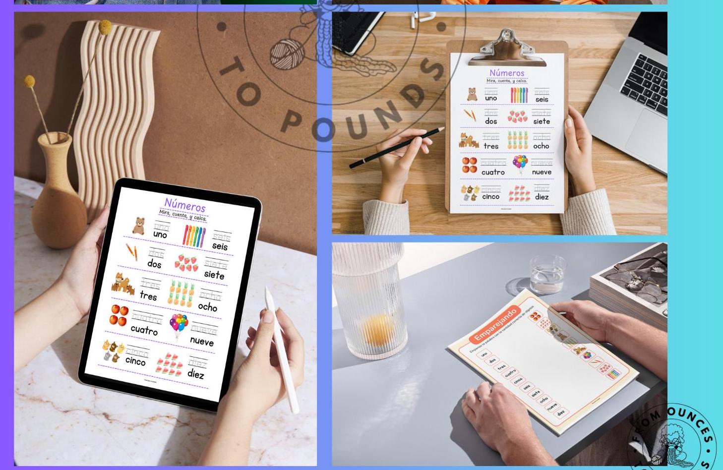 Tracing and Matching Numbers 1-10 Printable Worksheet in Spanish ...