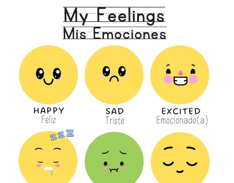 Feelings, Emotions, and Affirmations Bilingual Educational Posters ...