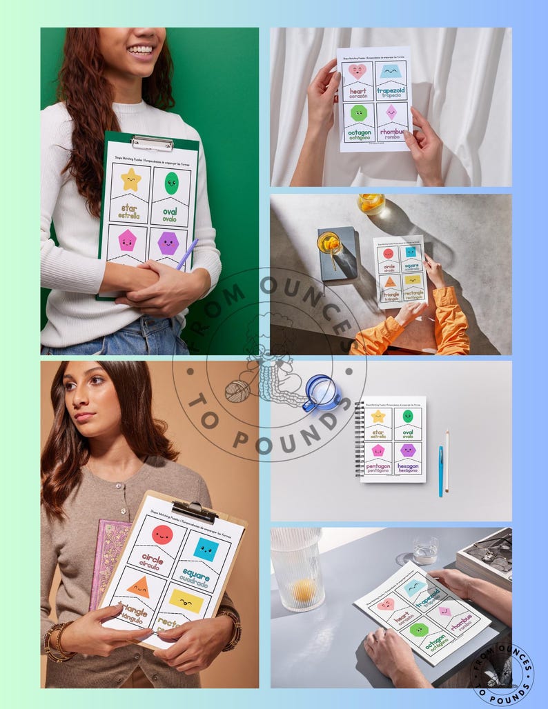 Shapes/las Formas: Educational Poster and Activity Set (english-spanish ...