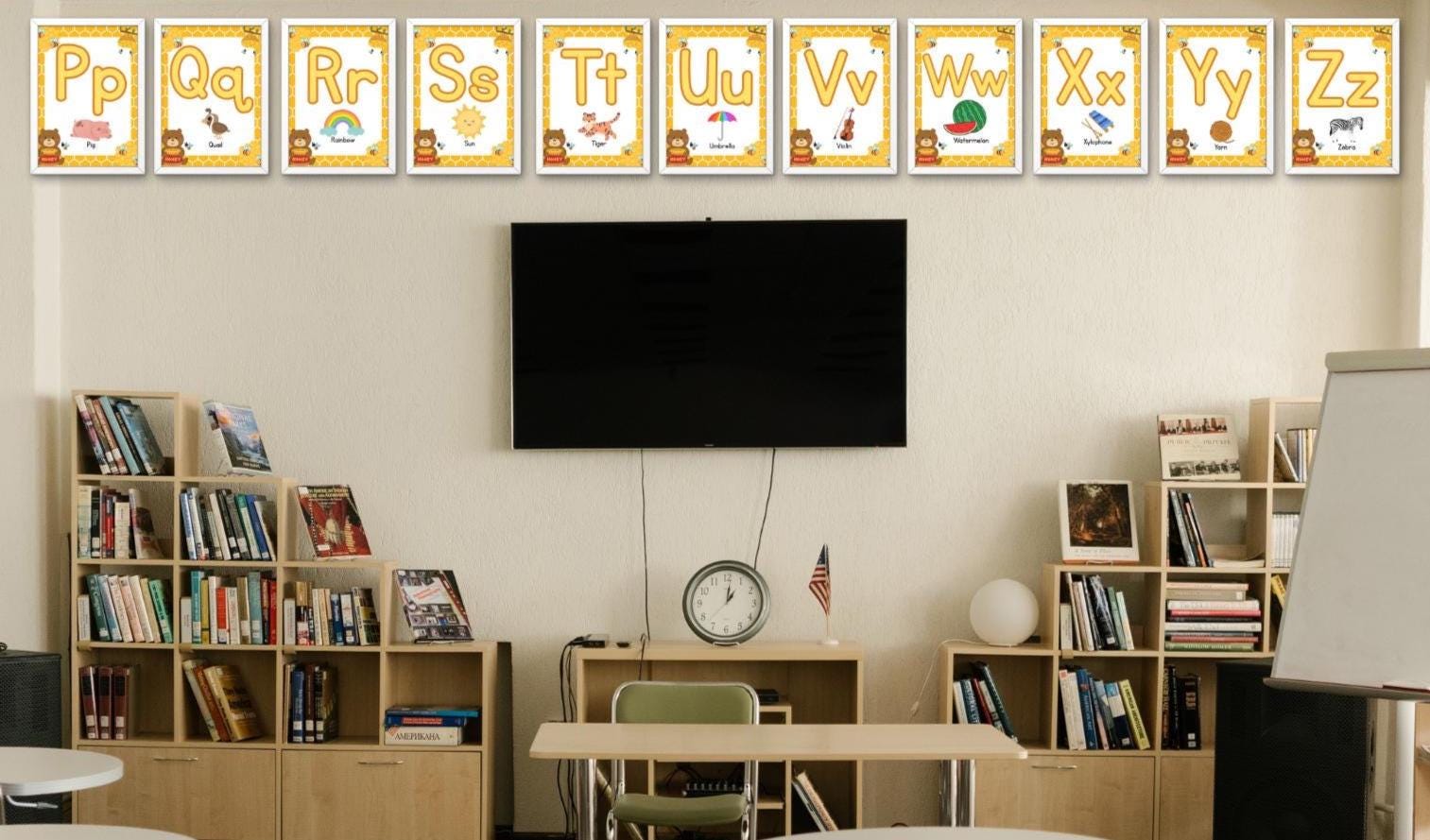 Bee Happy Honey Bear Alphabet & Numbers Posters: Classroom/ Playroom ...