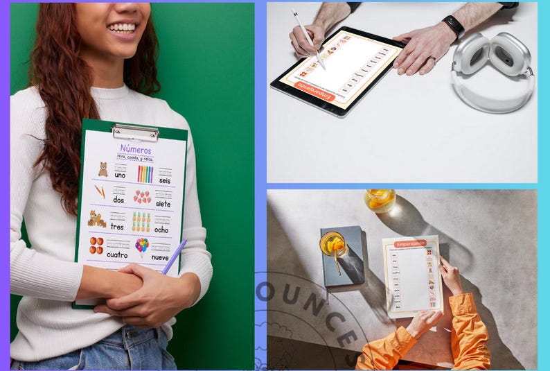 Tracing and Matching Numbers 1-10 Printable Worksheet in Spanish ...