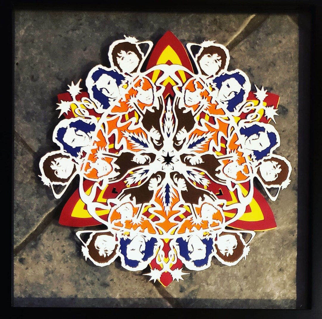 Harry Potter Snowflake Art: Framed Papercut With Hermione & Ron - Etsy