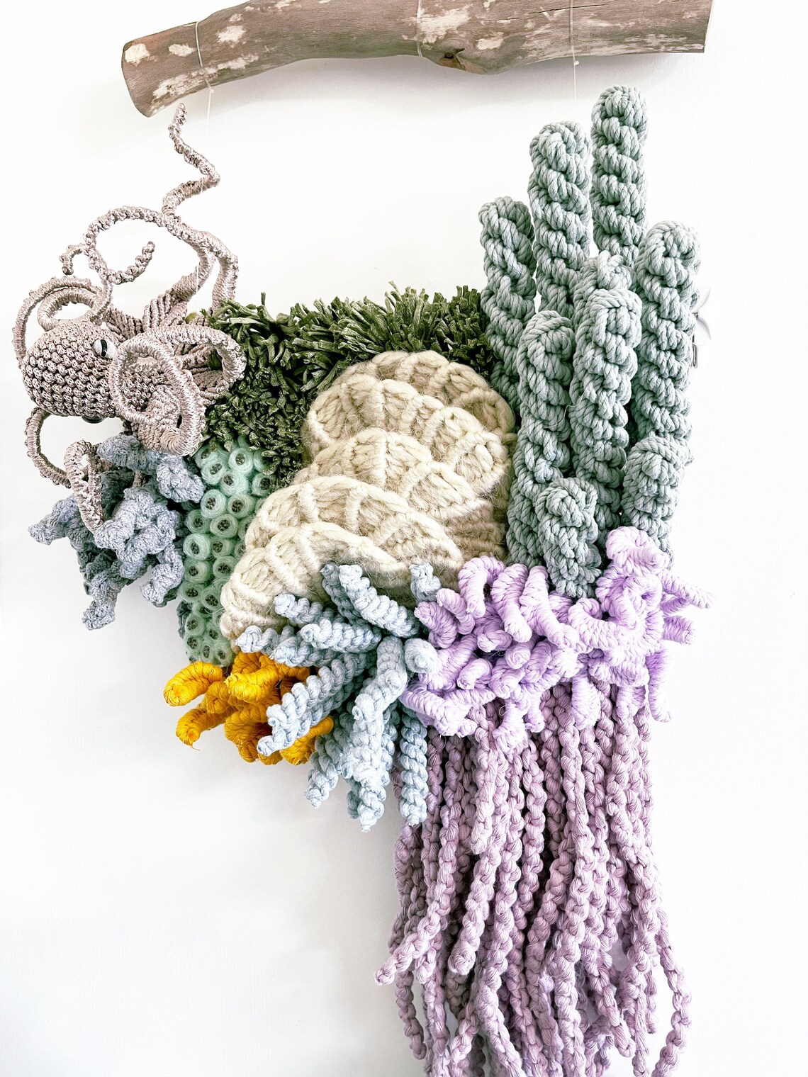 COMMISSION Only//small Macrame Ocean Art/coral Reef Art/ - Etsy Canada