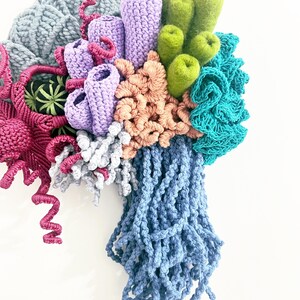 Commission Small Bright Octopus Art/ Small Macrame Ocean Art/coral Reef ...