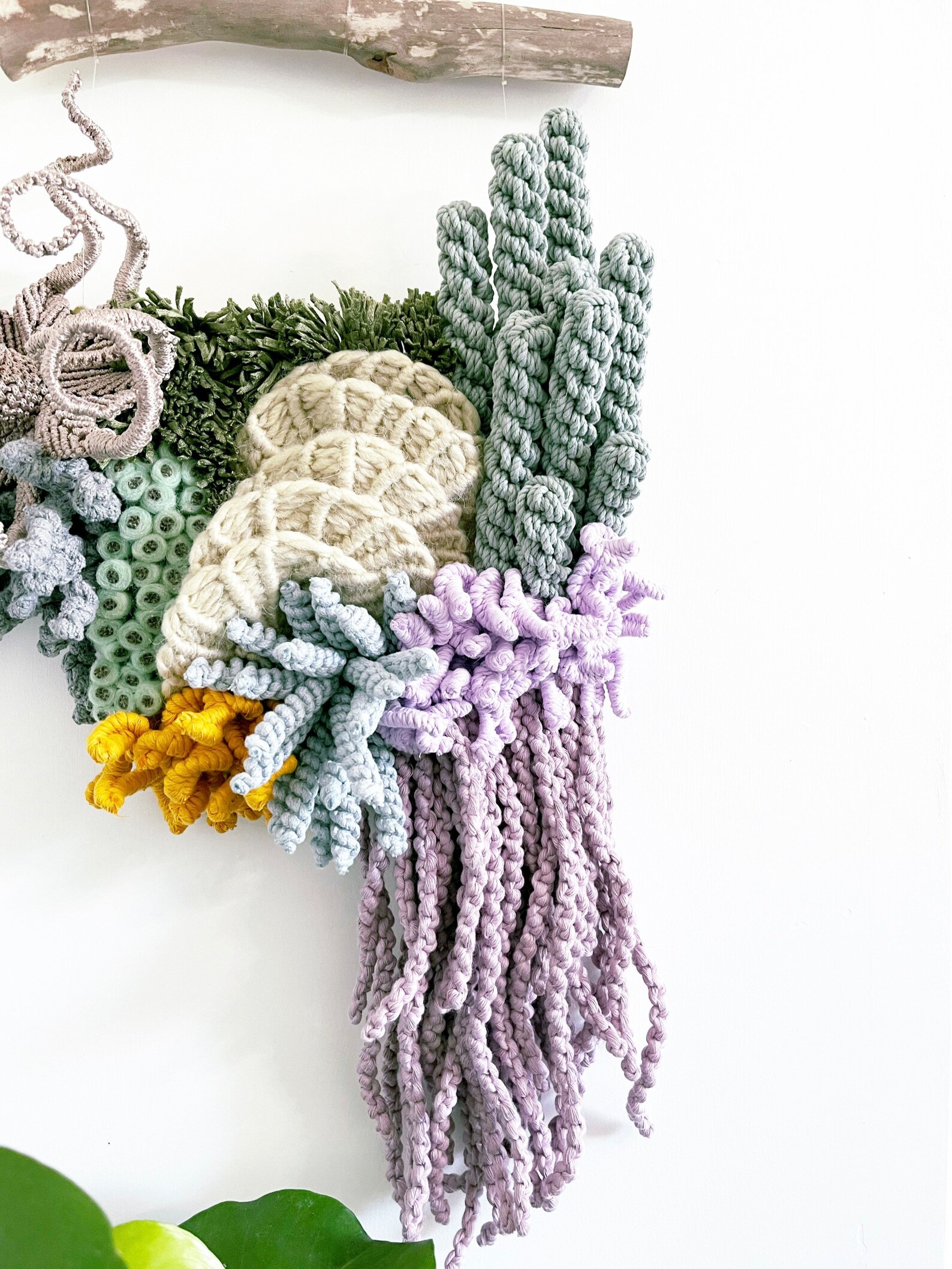 COMMISSION Only//small Macrame Ocean Art/coral Reef Art/ - Etsy Canada