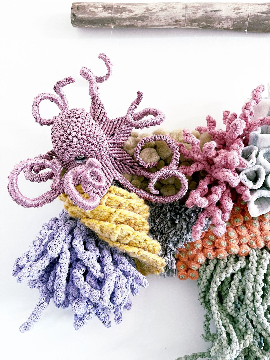 COMMISSION Only//small Macrame Ocean Art/coral Reef Art/ - Etsy Canada