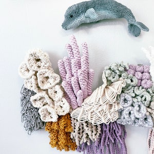 COMMISSION ONLY Art//macrame Coral Reef Art/ Fiber Coral Reef/ Barrier ...