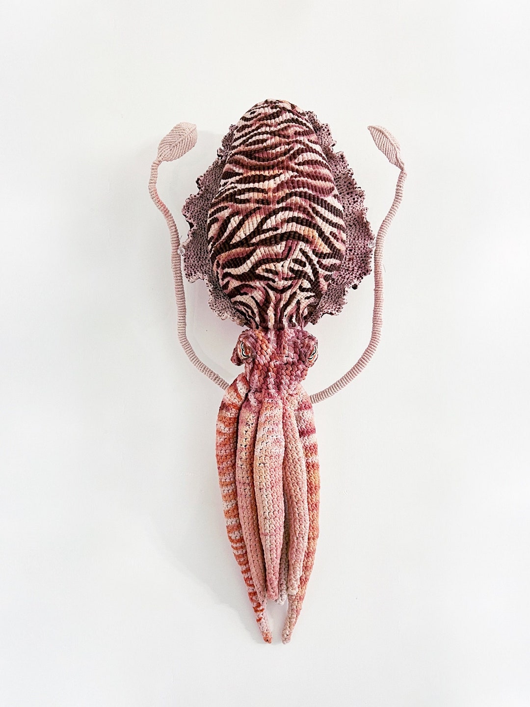 Fiber Sculpture Cuttlefish// Cuttlefish Art // Macrame Sculpture ...