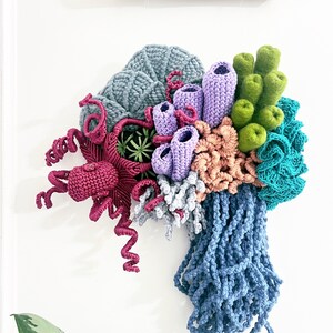 Commission Small Bright Octopus Art/ Small Macrame Ocean Art/coral Reef ...
