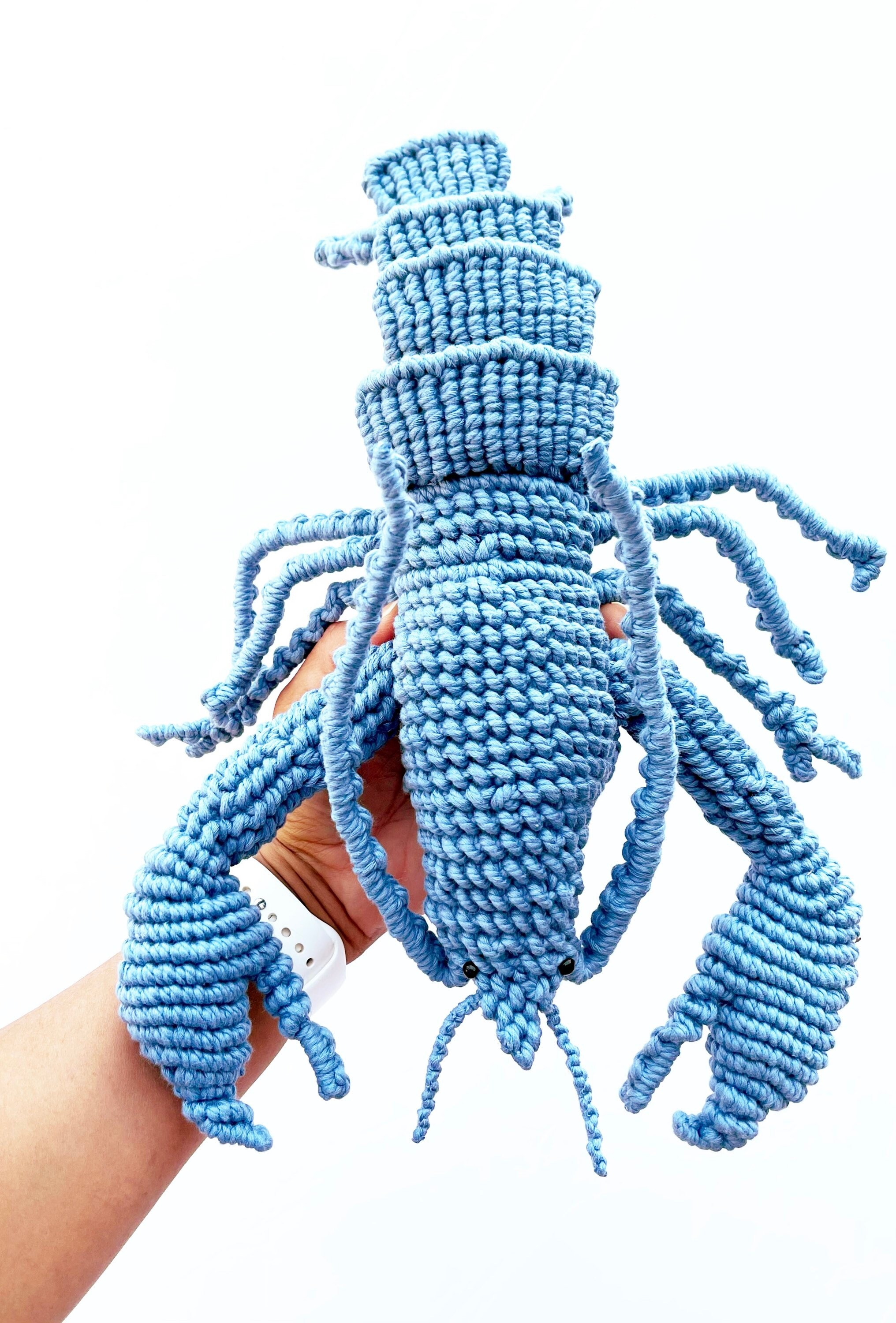 Macrame Lobster/blue Lobster/ocean Art / Sculpture Lobster | Etsy