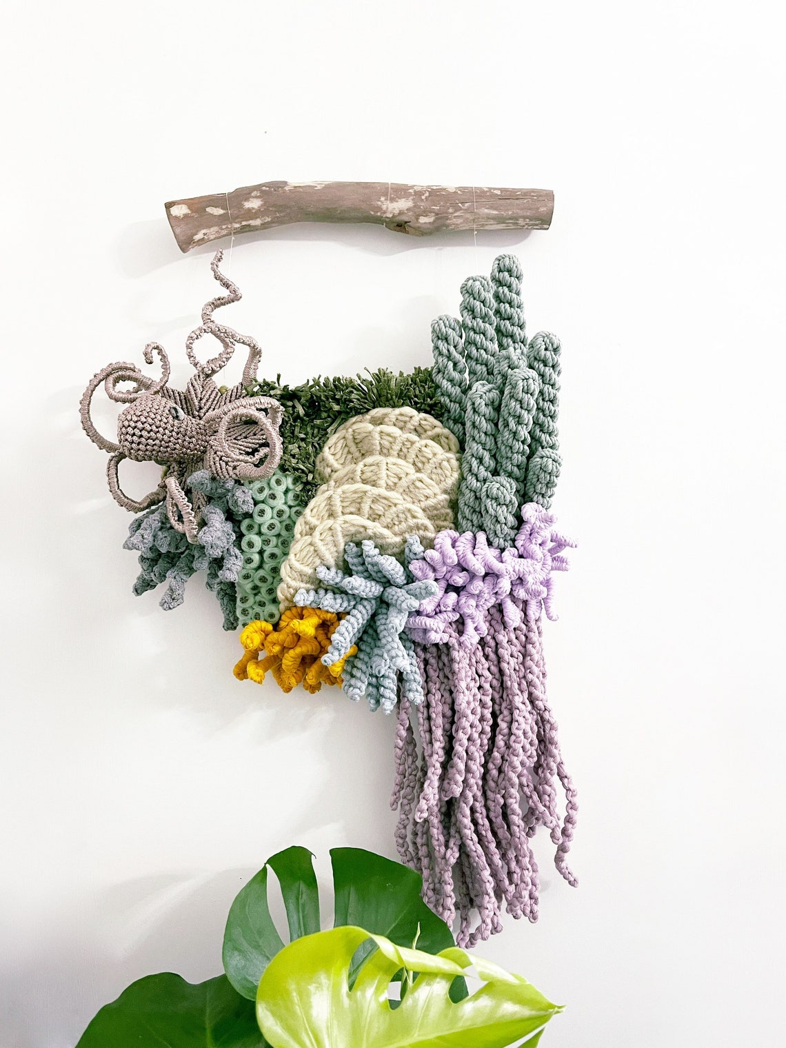 COMMISSION Only//small Macrame Ocean Art/coral Reef Art/ - Etsy Canada