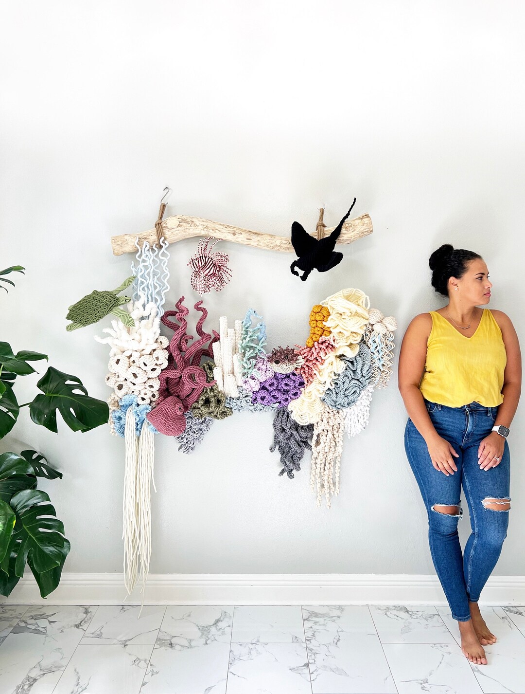 COMMISSION ONLY// Macrame Ocean Art/ Nautical Wall Art/macrame Seahorse ...