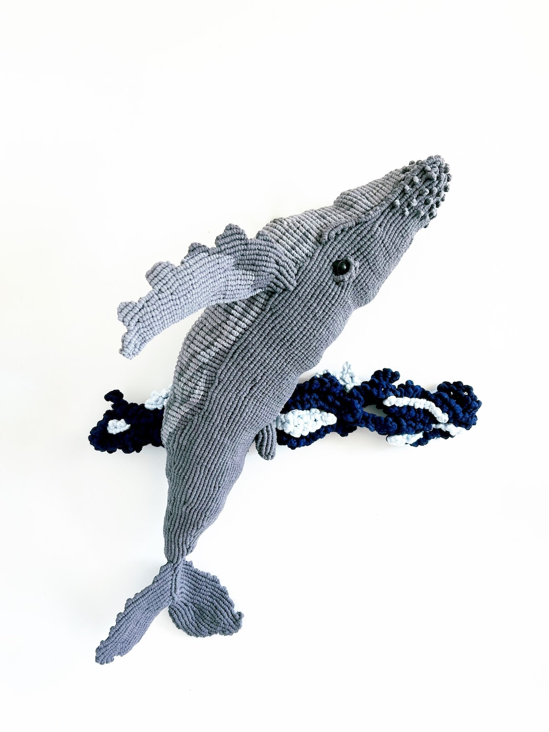 Macrame Humpback Whale Art/baby Mom and Baby Whale/ Whale Art/ Macrame ...