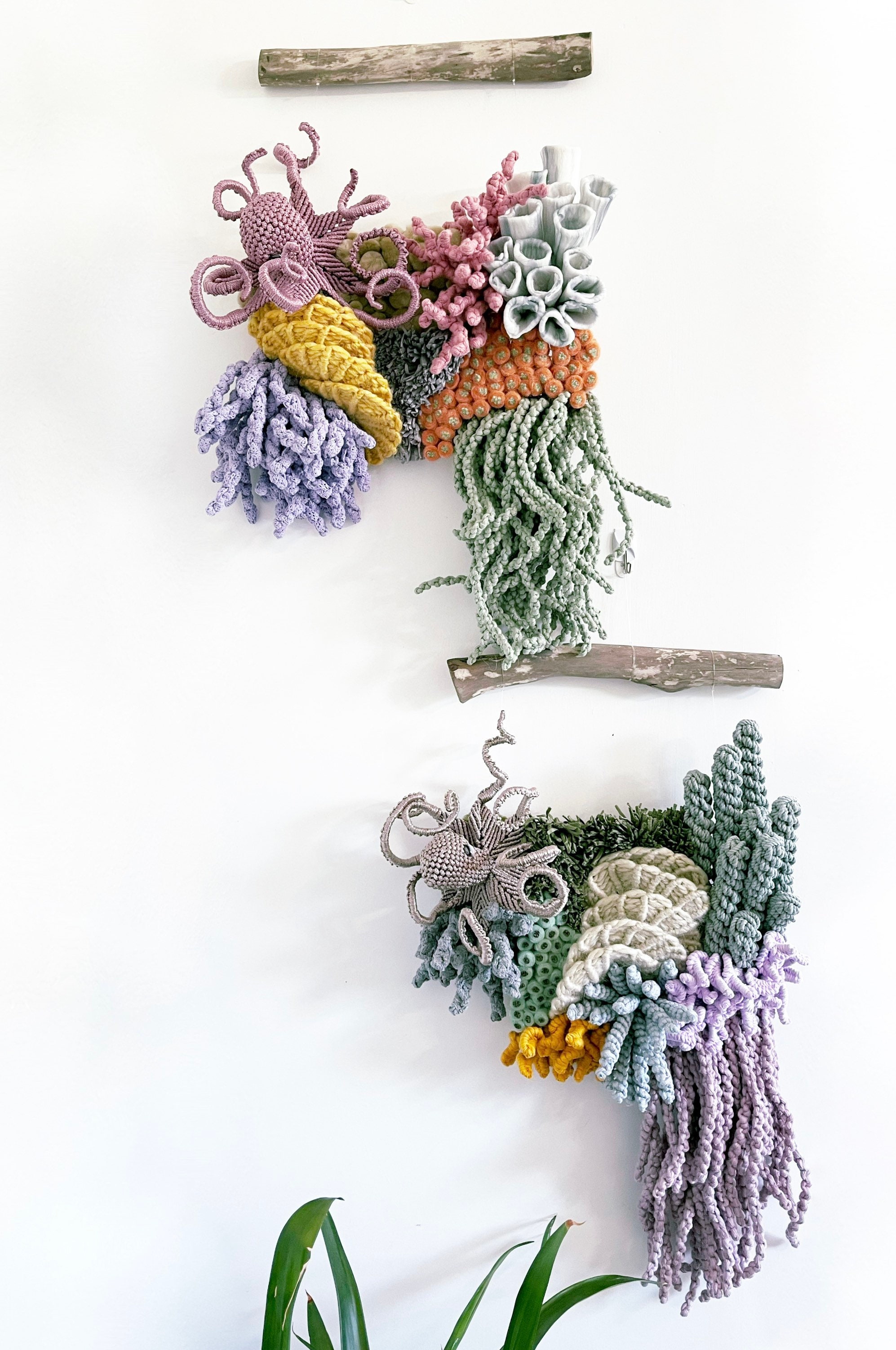 COMMISSION Only//small Macrame Ocean Art/coral Reef Art/ - Etsy Canada