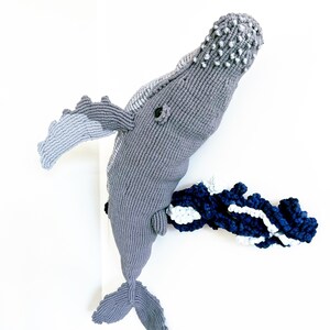 Macrame Humpback Whale Art/baby Mom and Baby Whale/ Whale Art/ Macrame ...