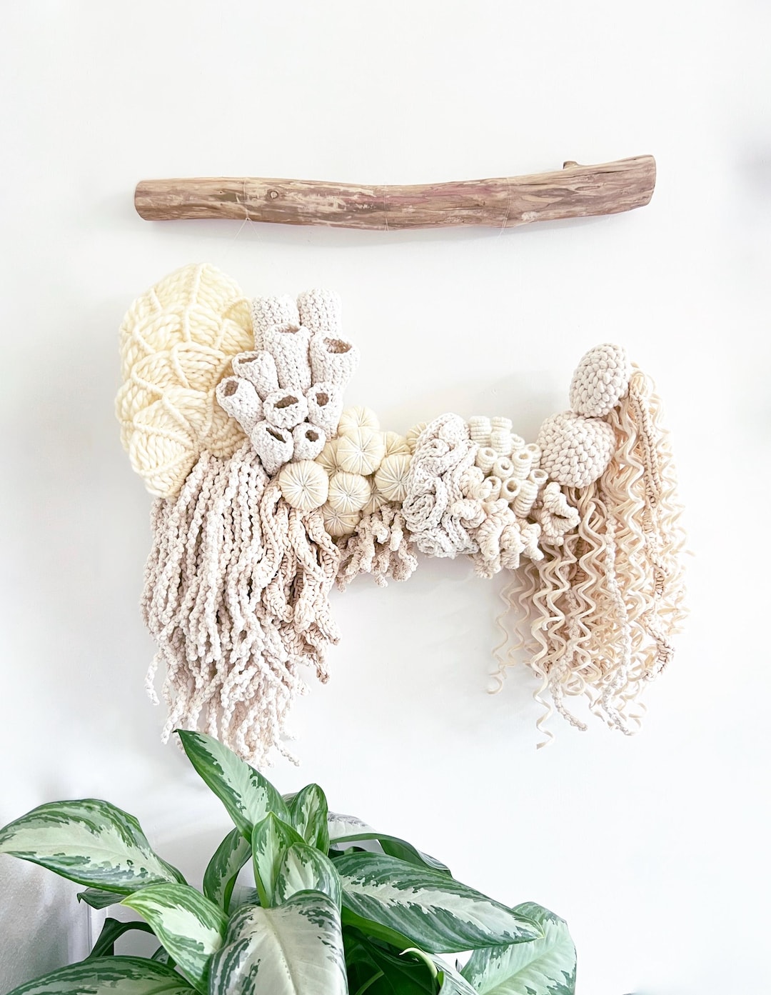 Medium Macrame Ocean Art/coral Reef Art/ Nautical Wall Art/macrame ...