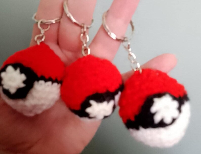 Pikachu, Pokeman Balls, Keyrings, Crochet, Amigurumi - Etsy