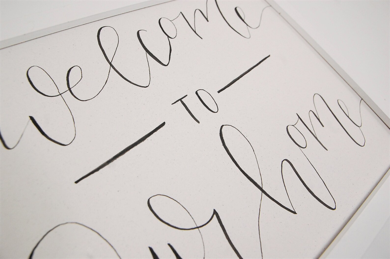 Hand Lettered Print welcome to Our Home - Etsy