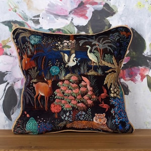 Pierre Frey Le Jardin Du Palais Velvet Pillow - Exotic Persian Gardens ...