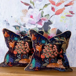 Pierre Frey Le Jardin Du Palais Velvet Pillow - Exotic Persian Gardens ...