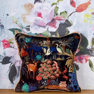 Pierre Frey Le Jardin Du Palais Velvet Pillow - Exotic Persian Gardens ...