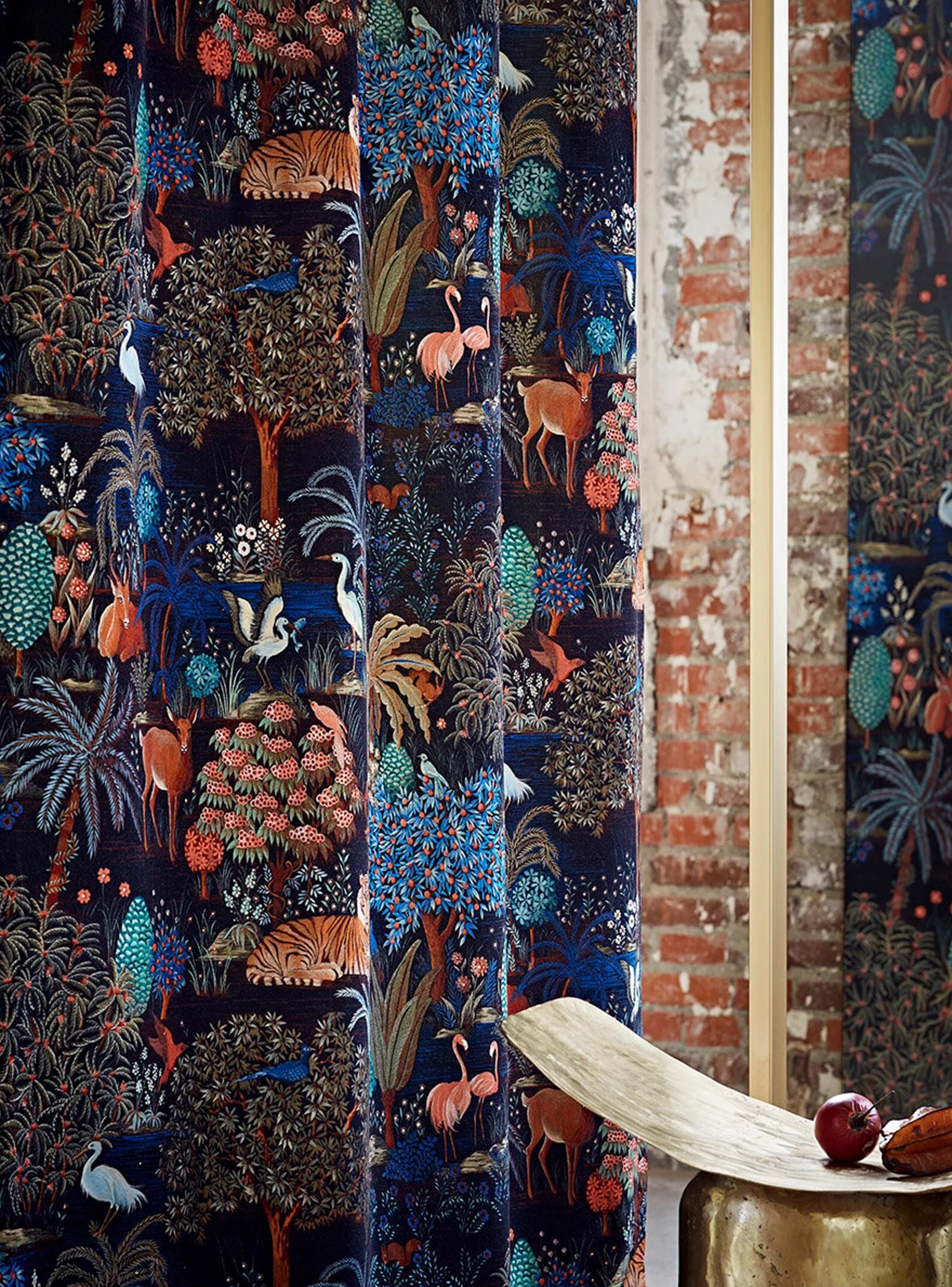 Pierre Frey Le Jardin Du Palais Velvet Pillow - Exotic Persian Gardens ...