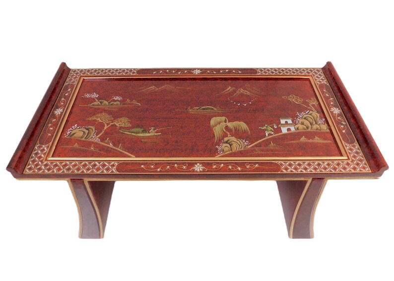 42 Oriental Coffee Table With High Gloss Lacquer and - Etsy